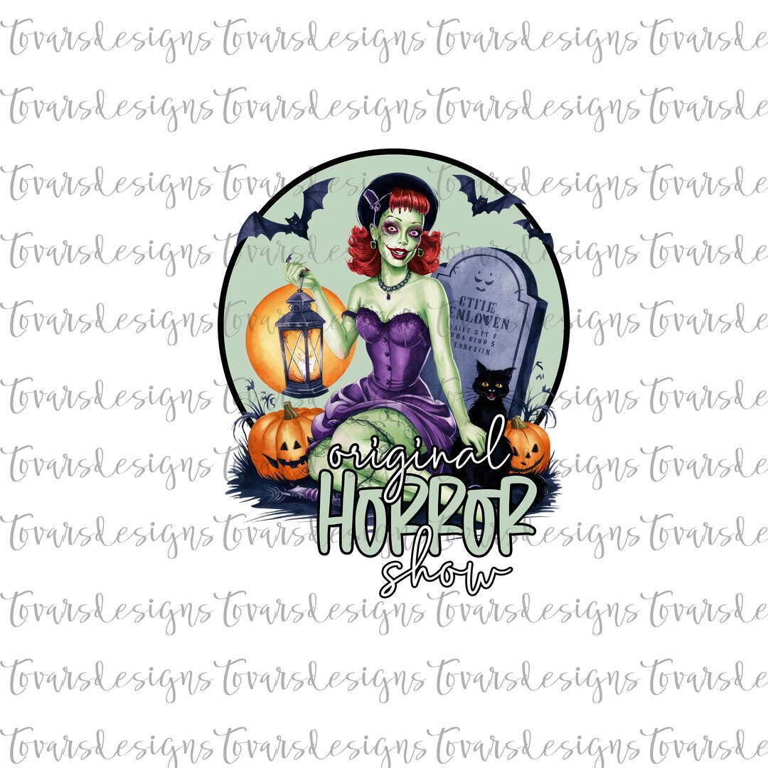Frankenstein Pinup Girl Design, Original Horror Show Png, Digital ...