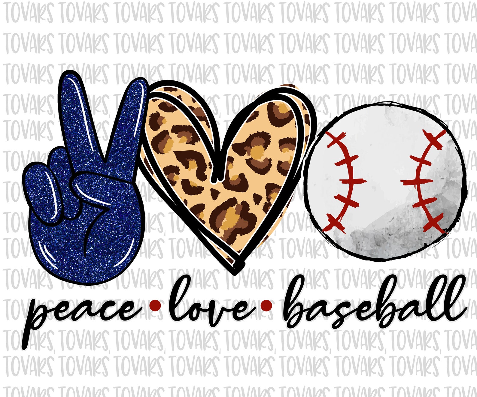 Peace Love Baseball Sublimation Png Digital Download Baseball | Etsy