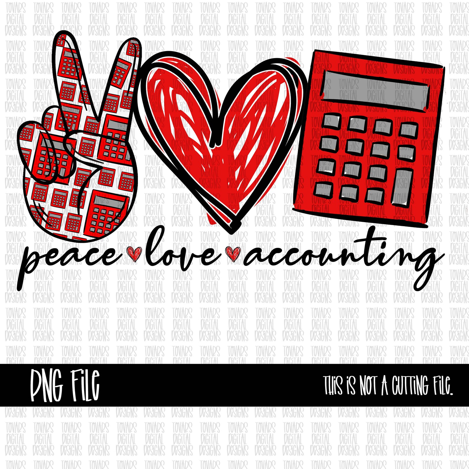 Peace Love Accounting Sublimation Png Digital Download Peace - Etsy
