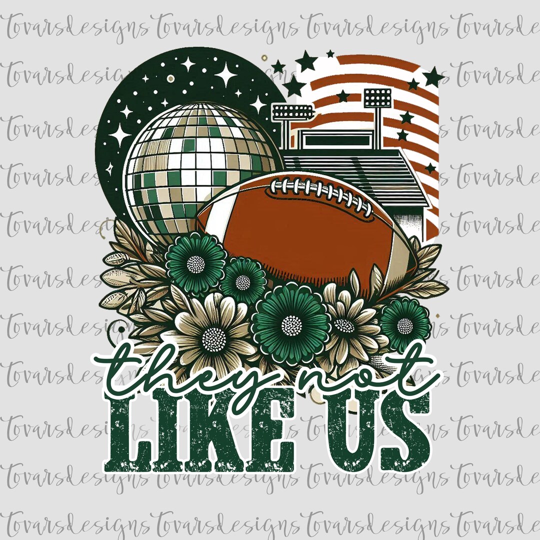 They Not Like US Football Design, Green Football Sublimation, Football ...