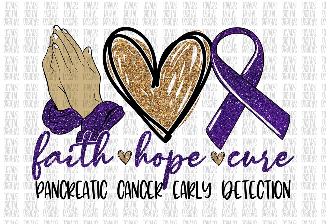 Faith Hope Cure Sublimation Png Digital Download, Pancreatic Cancer ...