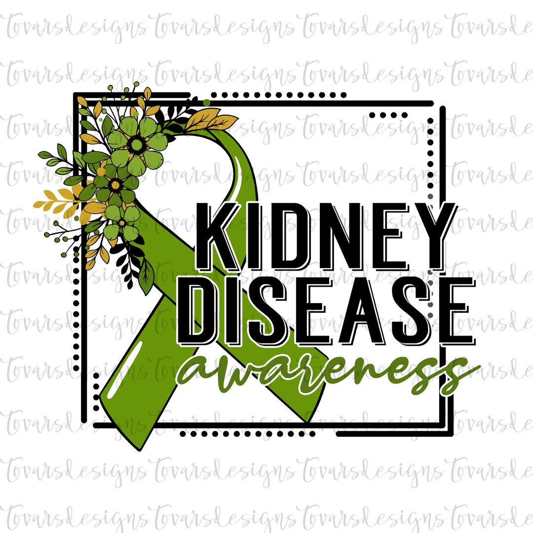 Floral Kidney Disease Awareness Png, Kidney Disease Awareness PNG ...