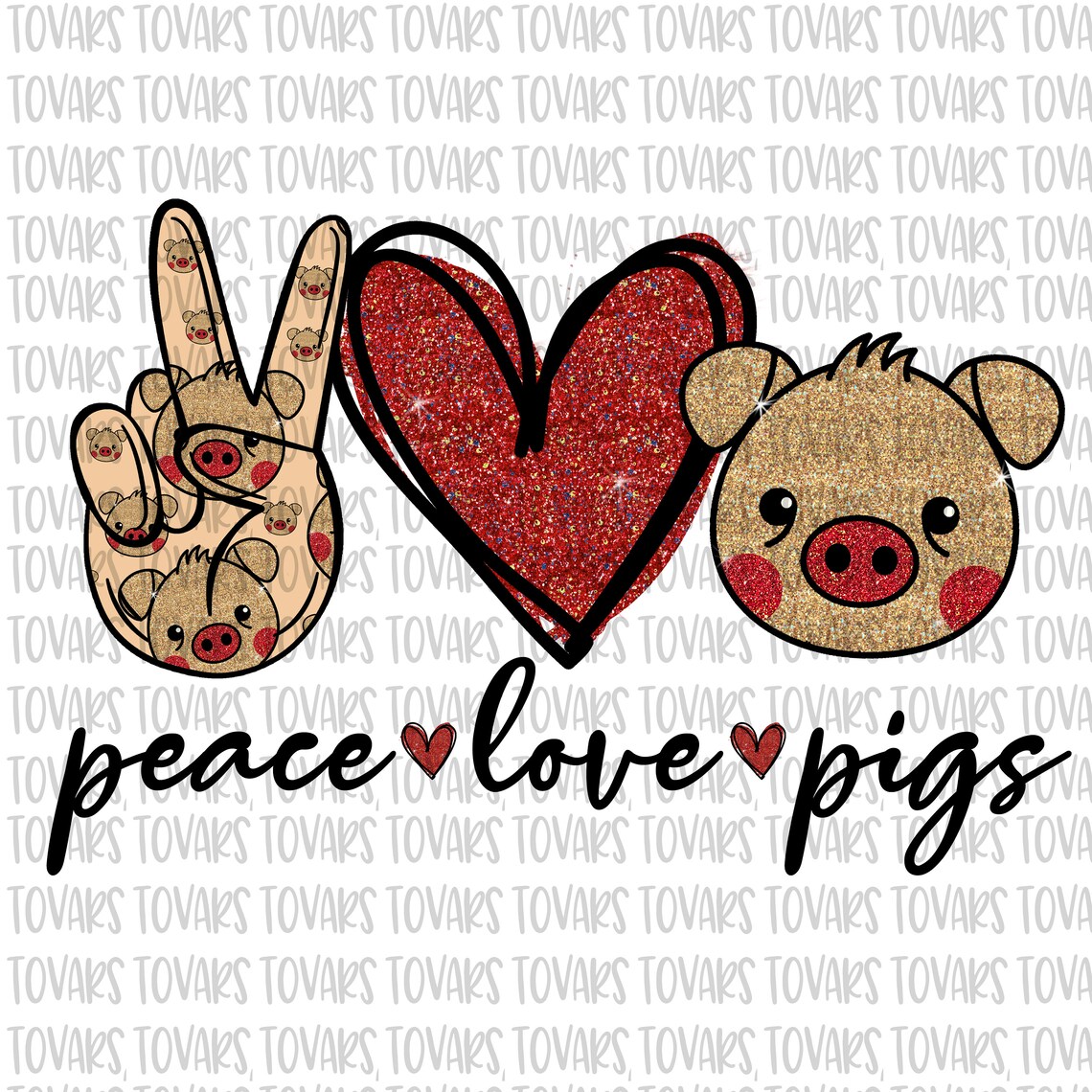 Peace Love Pigs Sublimation Png Digital Download Peace Love | Etsy
