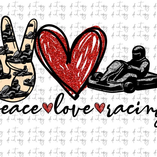 Peace Love Racing Sublimation Png Digital Download Dirt Track - Etsy