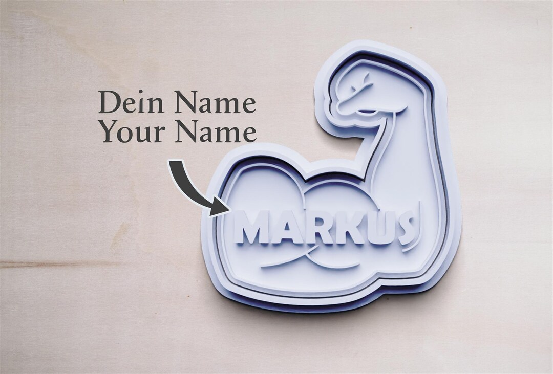 Bodybuilder Shape Cookie Cutter Personalizable Muscle Arm Cookie Cutter ...