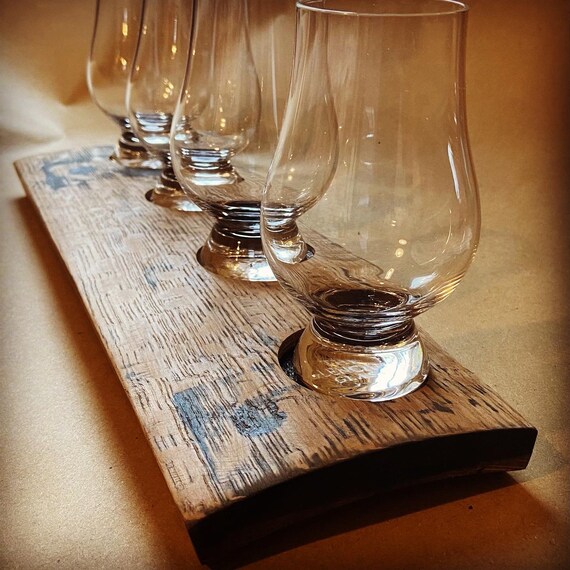 Whisky Barrel Stave Wide Flight Taster Tray With Choice of - Etsy UK