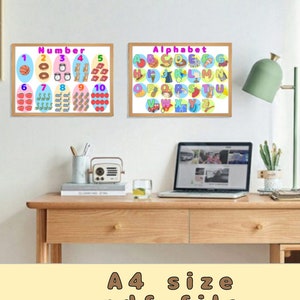 Alphabet Printable Chart A4 Size Uppercase Lowercase With - Etsy