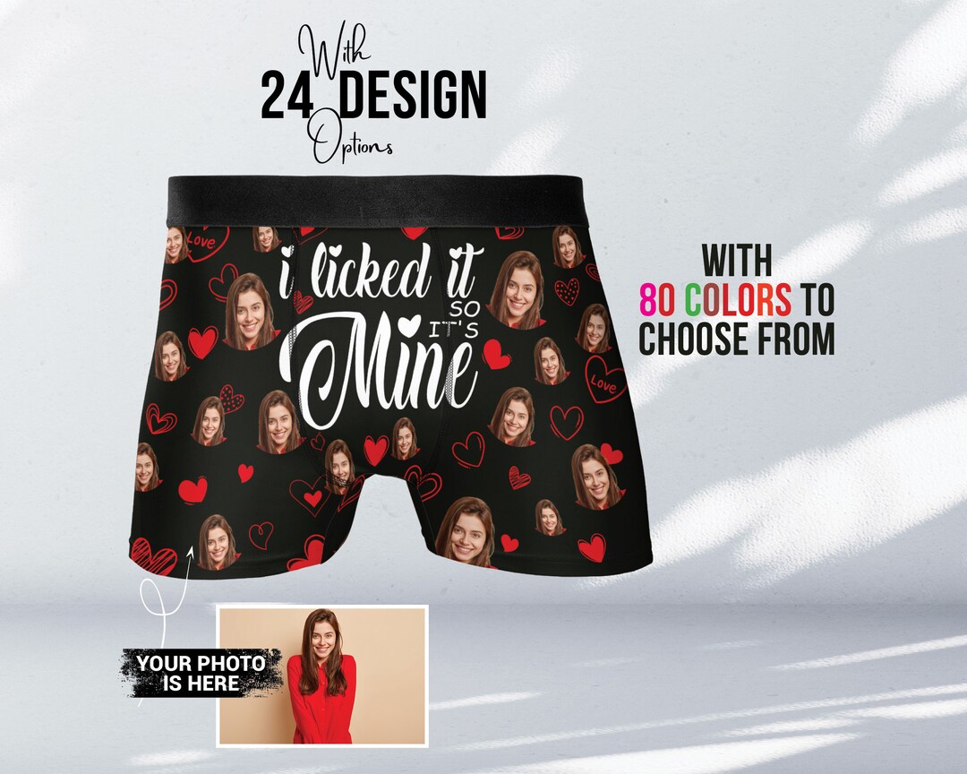 Custom With Face Boxer Briefs, Valentines Day Gift, Personalized Boxer ...