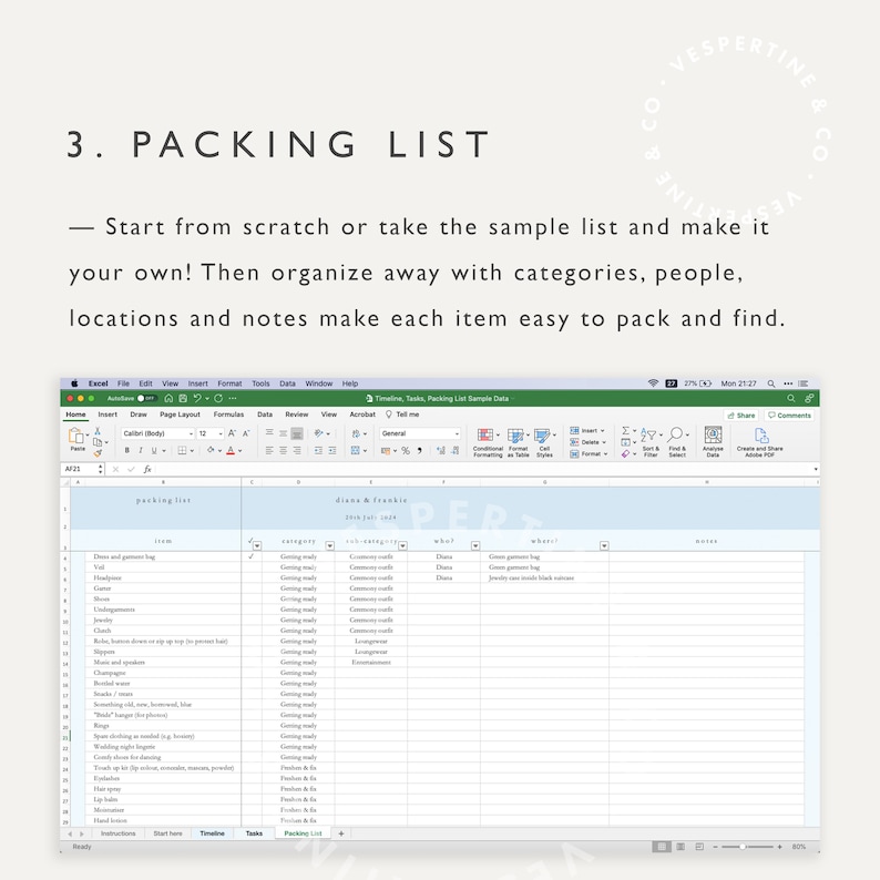 Wedding Timeline Template Spreadsheet Bridal Wedding Day | Etsy