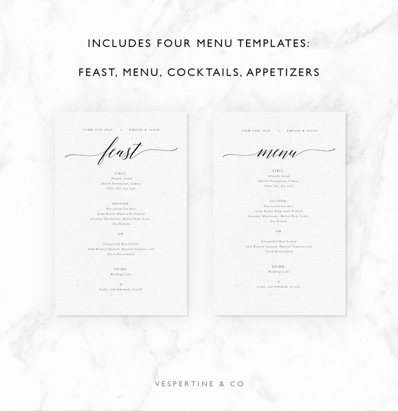 Editable Menu Template Printable Menu Template Cocktail - Etsy UK
