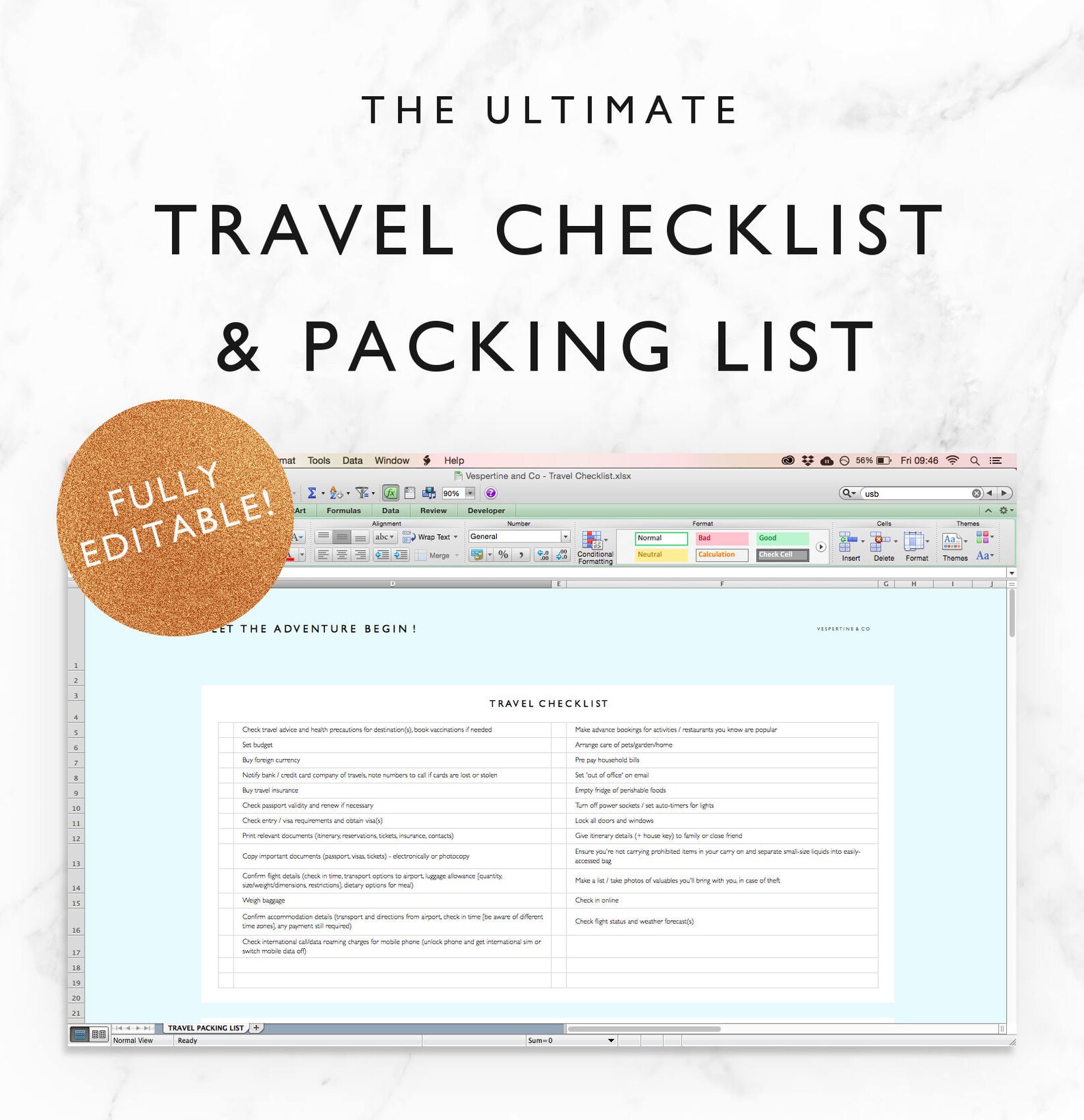 Travel Checklist & Travel Packing List Travel Planning - Etsy