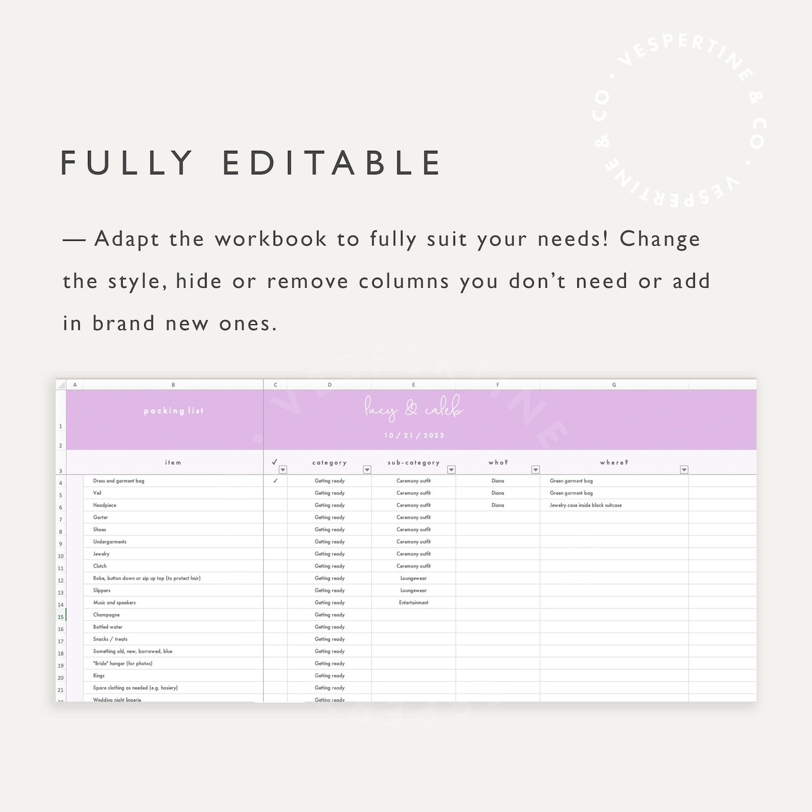 Hochzeit Timeline Template Tabellenkalkulation · Hochzeitstagskalender ...