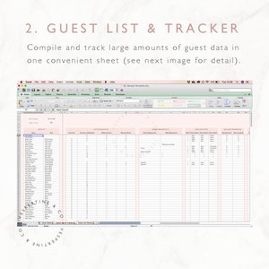 Wedding Guest List Planner and Guest List Tracker · Excel Spreadsheet ...