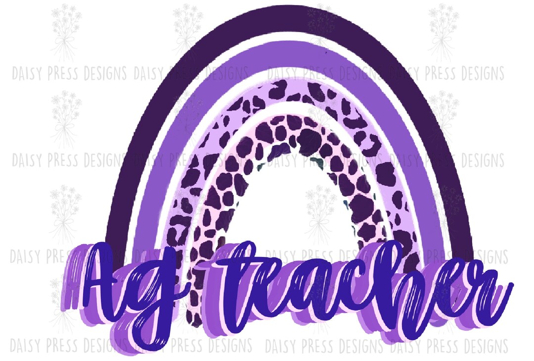 Purple Ag Teacher PNG - Etsy