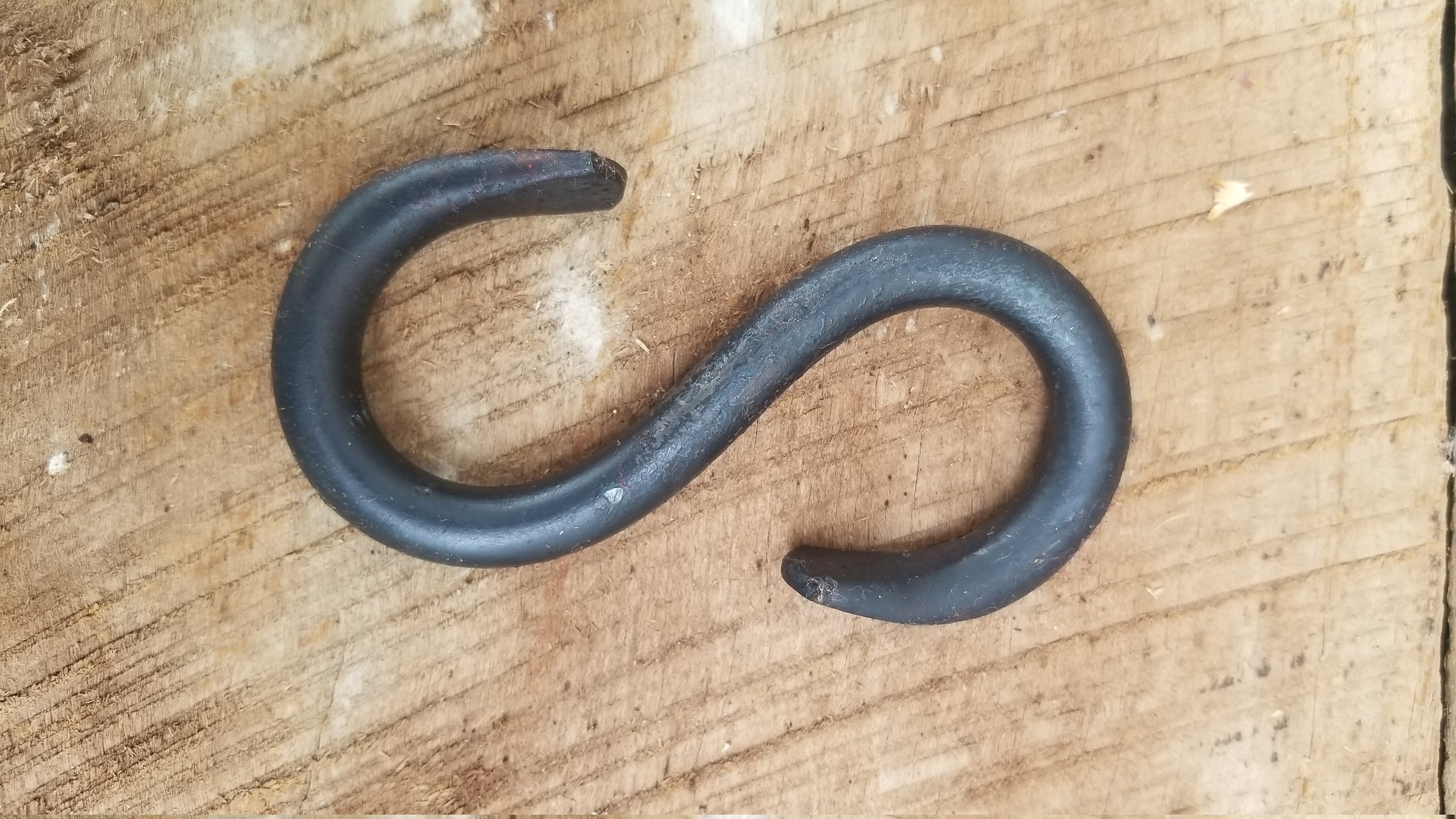 Hand forged, blacksmith made S Hook *tripod *dutch oven *camp cooking