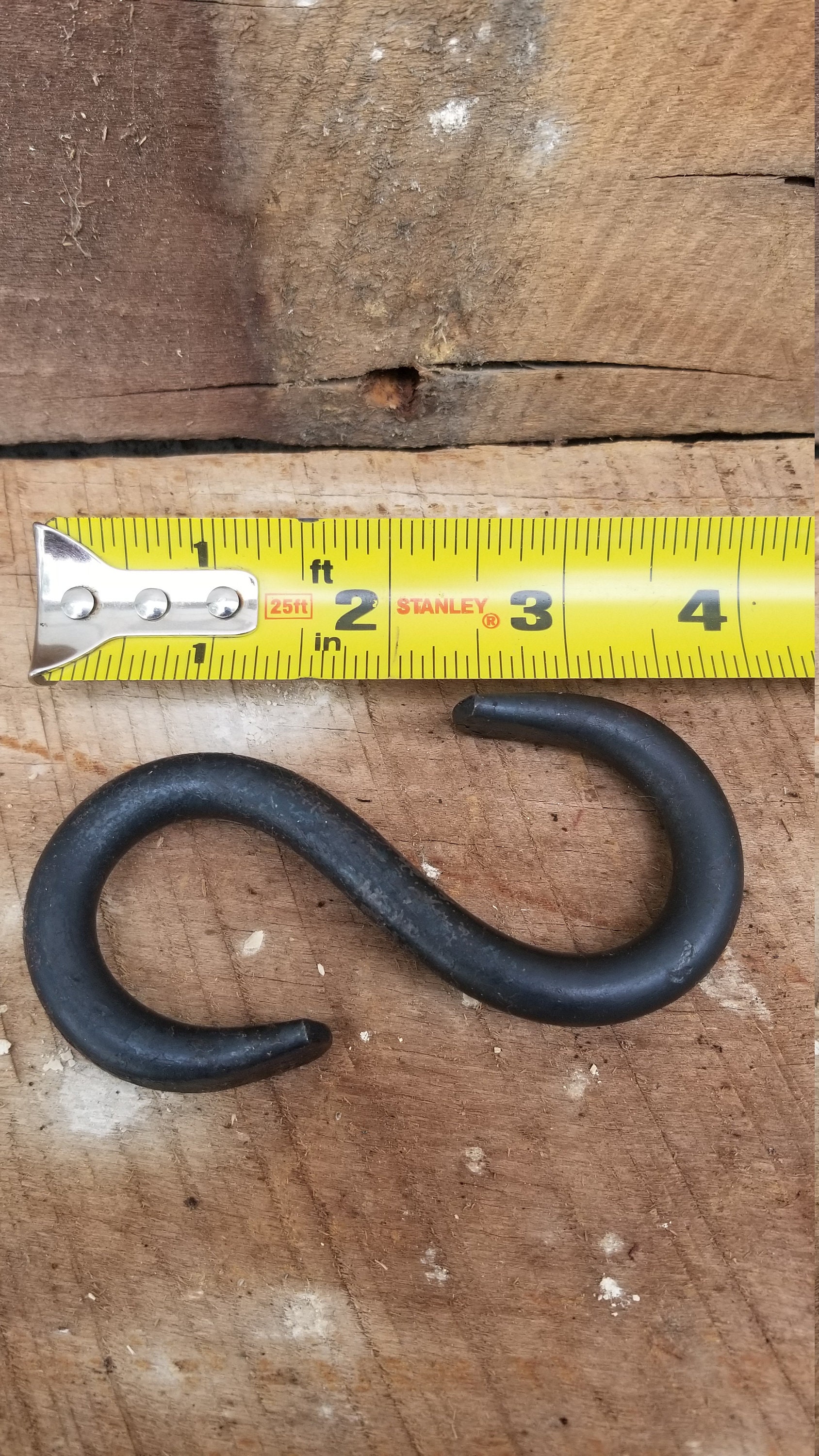 Hand forged, blacksmith made S Hook *tripod *dutch oven *camp cooking