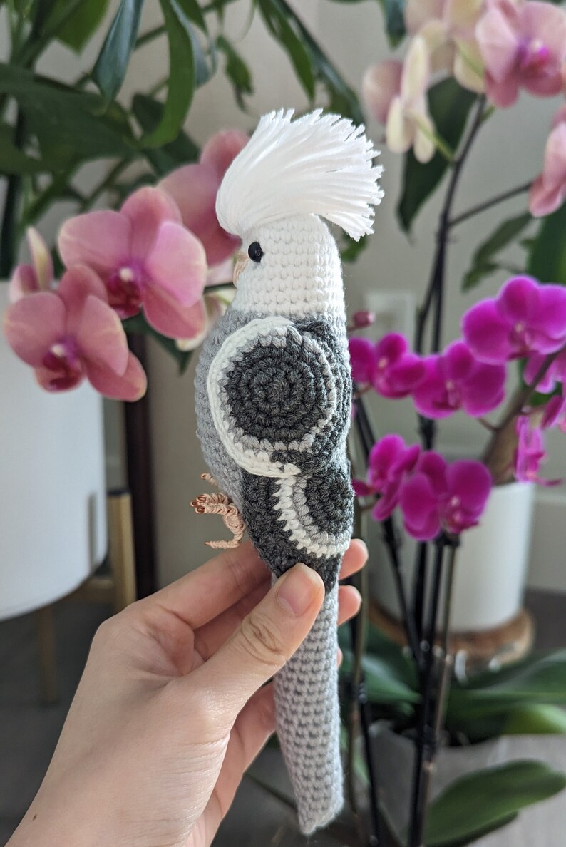 Custom White Faced Cockatiel Crochet Amigurumi Crochet Bird - Etsy