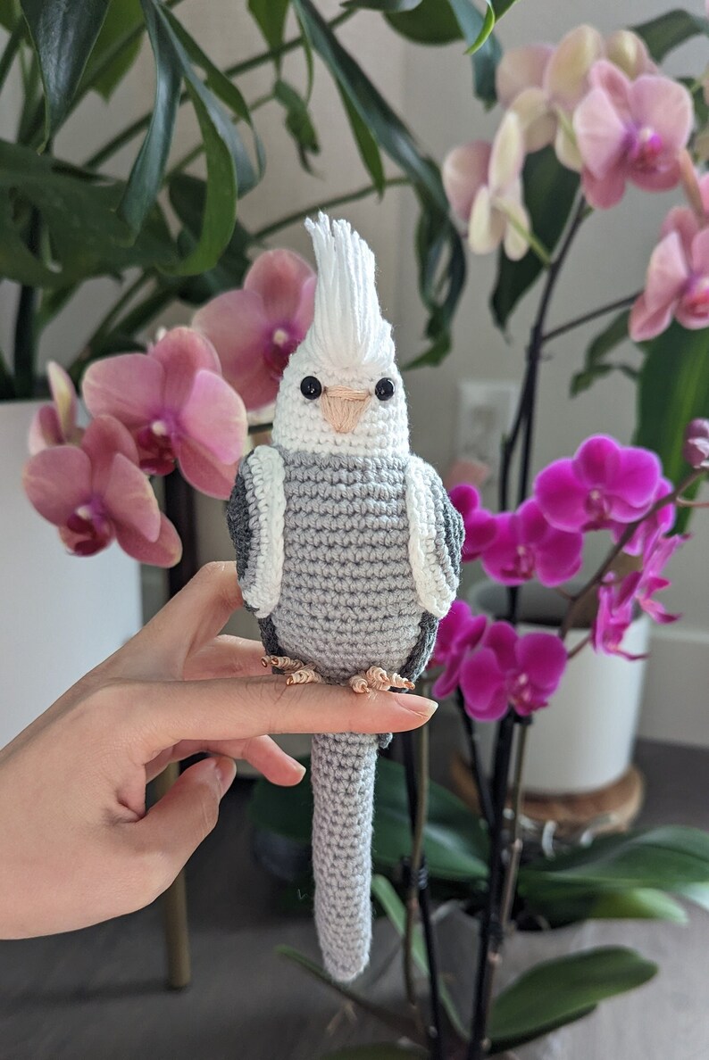 Custom White Faced Cockatiel Crochet Amigurumi Crochet Bird - Etsy