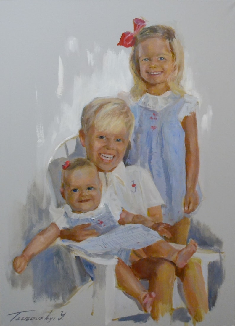 Oil Family Portrait, Commission Family Portrait, Painting From Photo ...