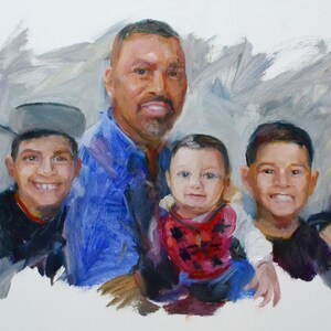 Oil Family Portrait, Commission Family Portrait, Painting From Photo ...