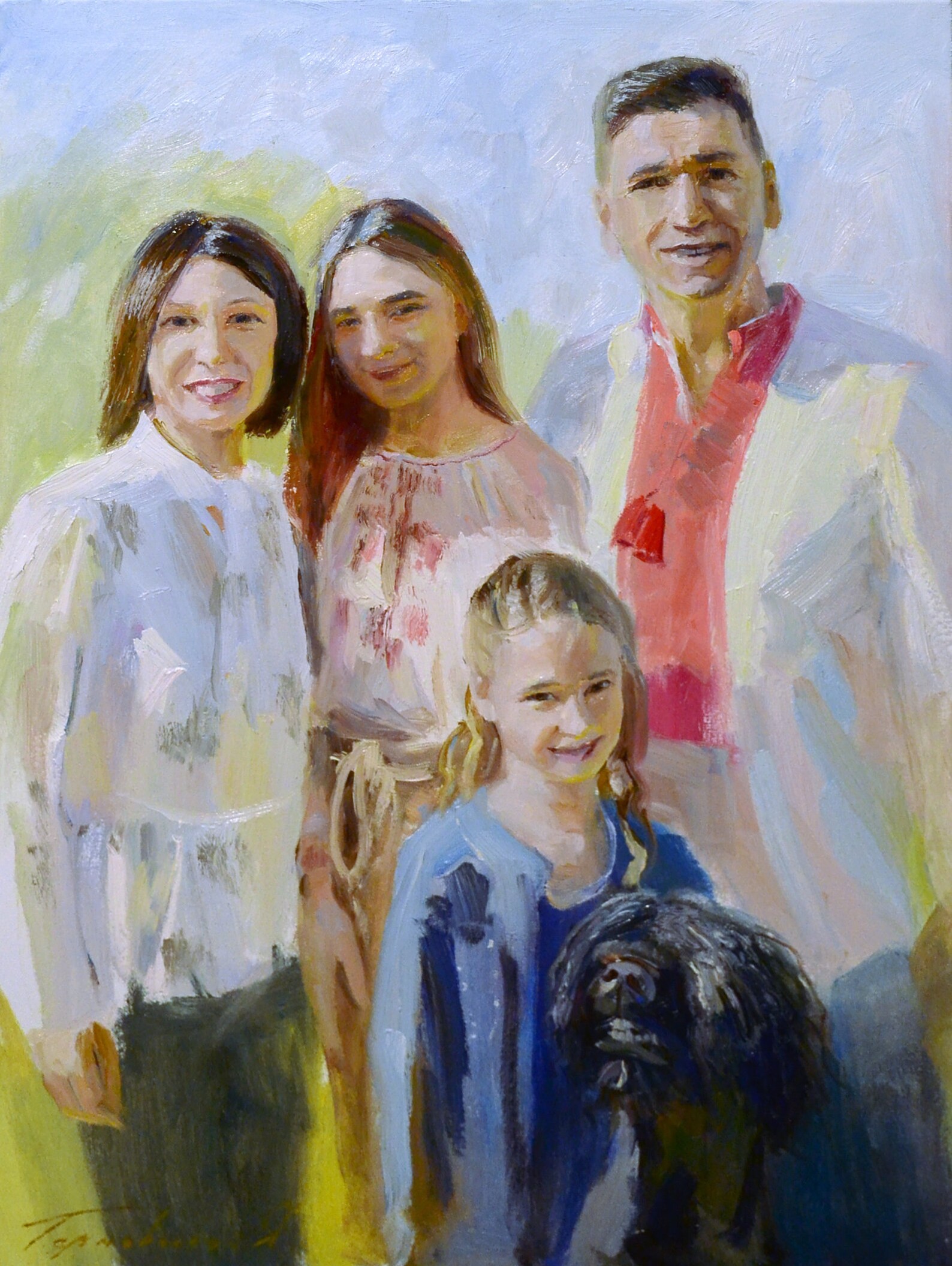 Oil Family Portrait, Commission Family Portrait, Painting From Photo ...