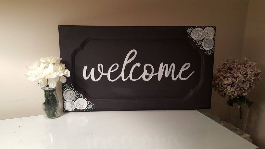 Welcome Rustic Sign - Etsy