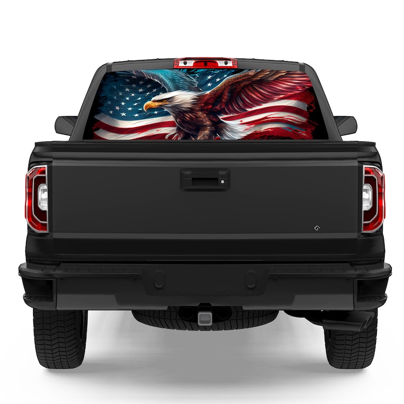American Flag Rear Window Graphic Decals for Truck SUV Van Cars ...