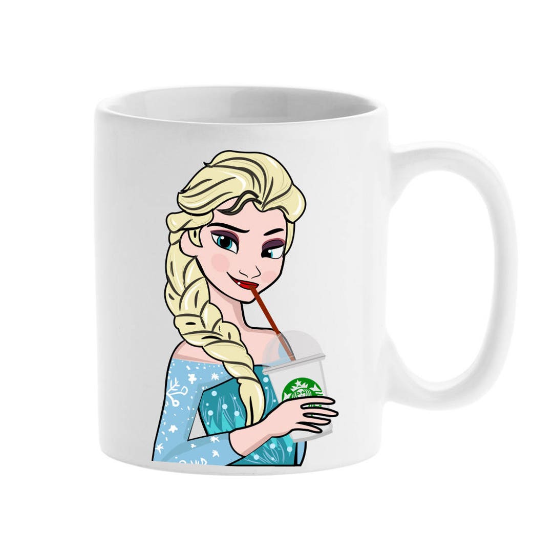 Personalized Mug Cup, Starbucks Cartoon Mug Elsa Frozen, Create Your ...