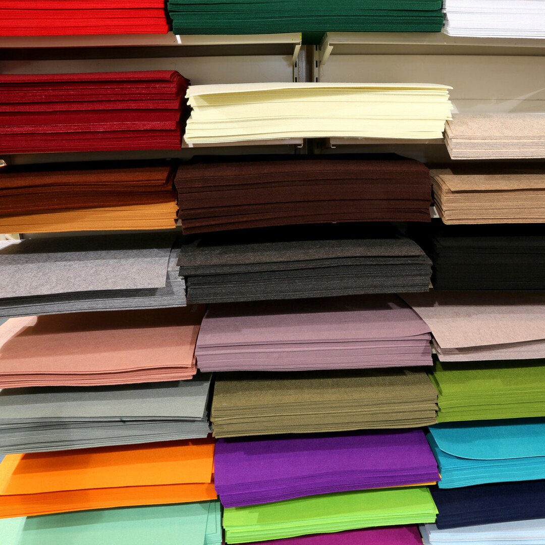 8"x12" Wool Felt Sheets - 1.2 Mm Thick Soft Felt Craft Felt Crafting ...