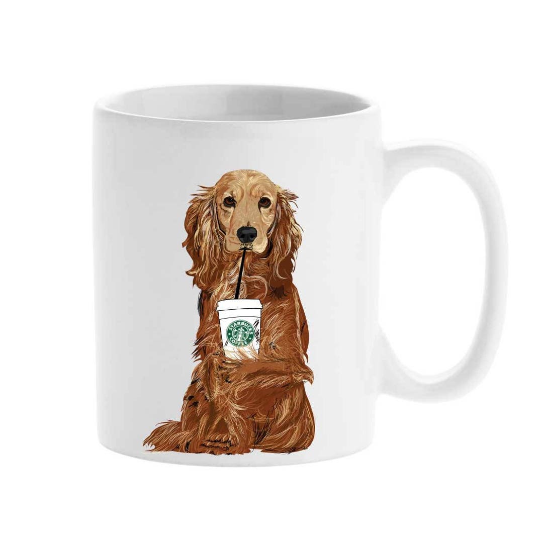 Personalized Mug Cup, Starbucks Mug Cocker Spaniel, Animal Mug Create ...