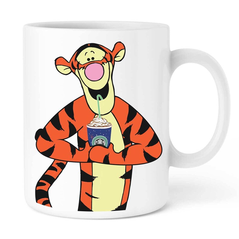 Personalized Mug Cup Starbucks Cartoon Mug Tigger My - Etsy