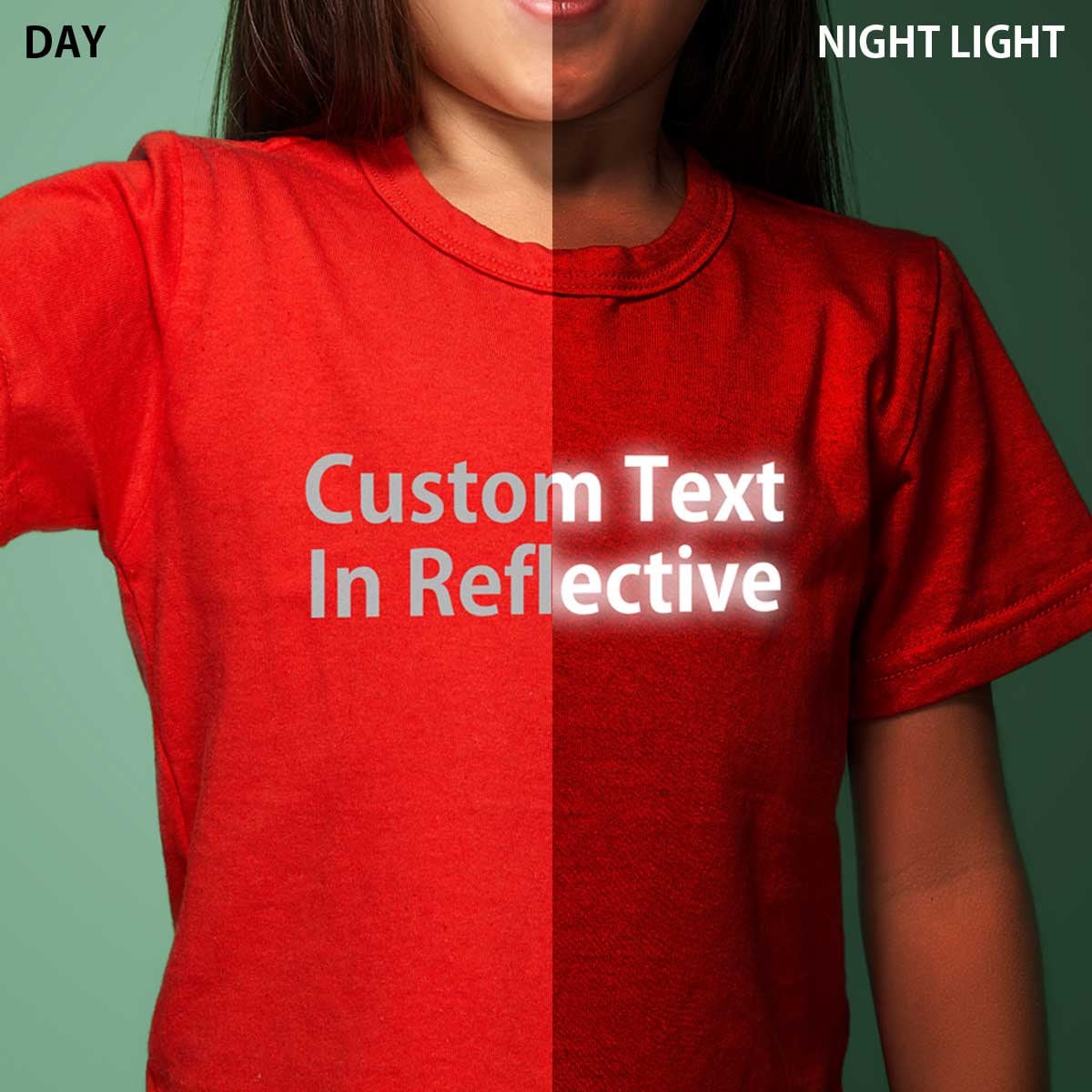 Reflective Custom Shirt, Personalized Tshirt, Reflective Custom Name or ...