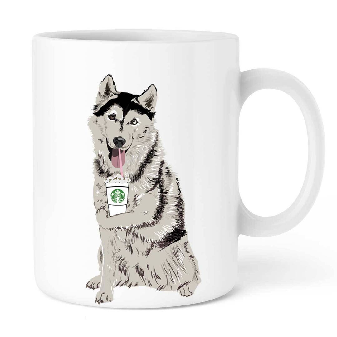 Personalized Mug Cup, Starbucks Mug Siberian Husky, Animal Mug Create ...