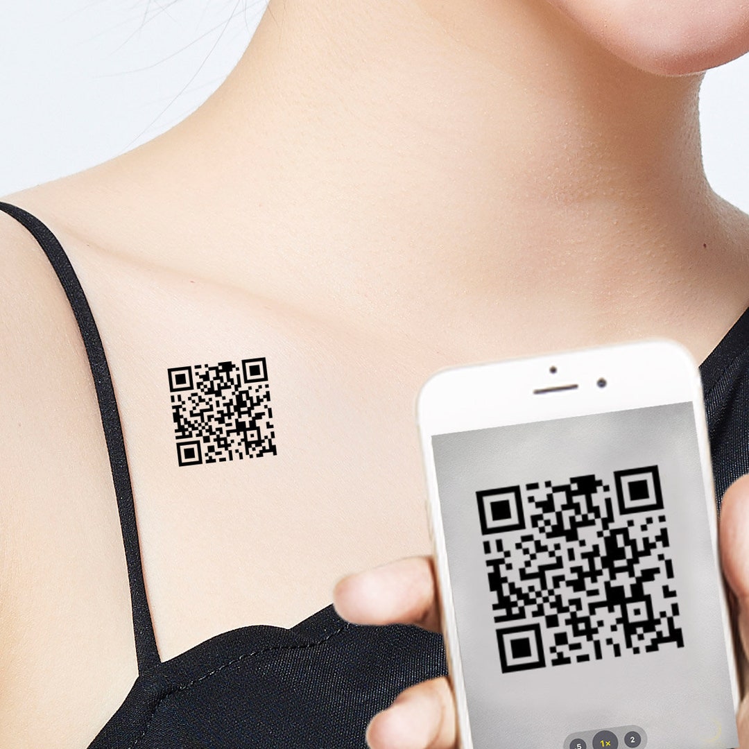 12pcs Custom QR Code Temporary Tattoos - Etsy