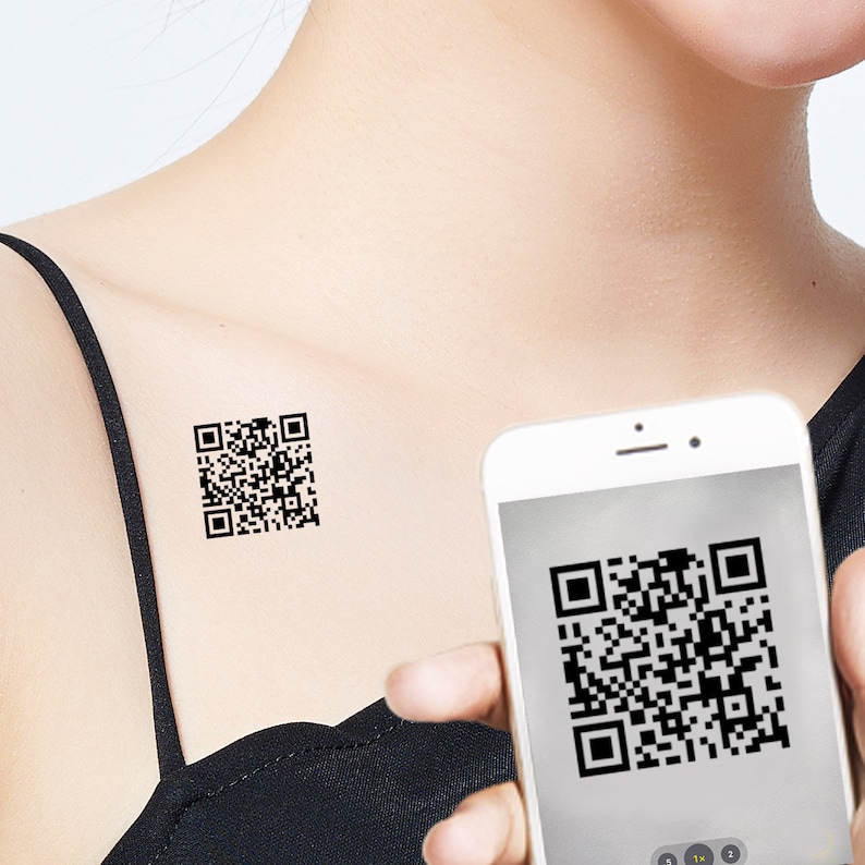 12pcs Custom QR Code Temporary Tattoos - Etsy