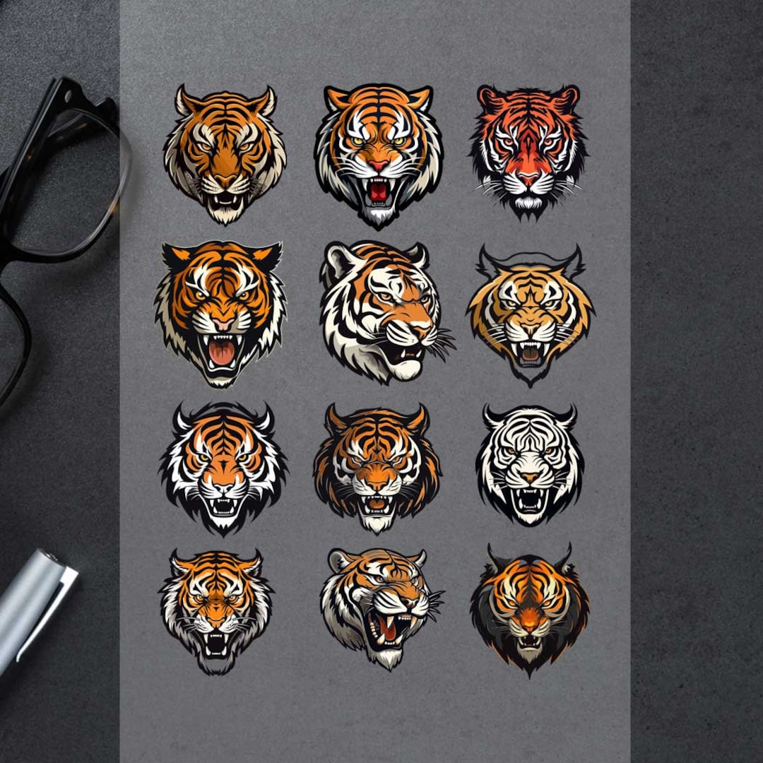 Iron Transfer Print Designs Heat Press Machine Ready to Press Tiger ...