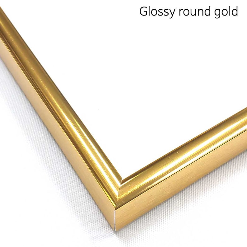 Aluminum Metal Frames in Glossy Round Gold for Poster Photography Photo ...