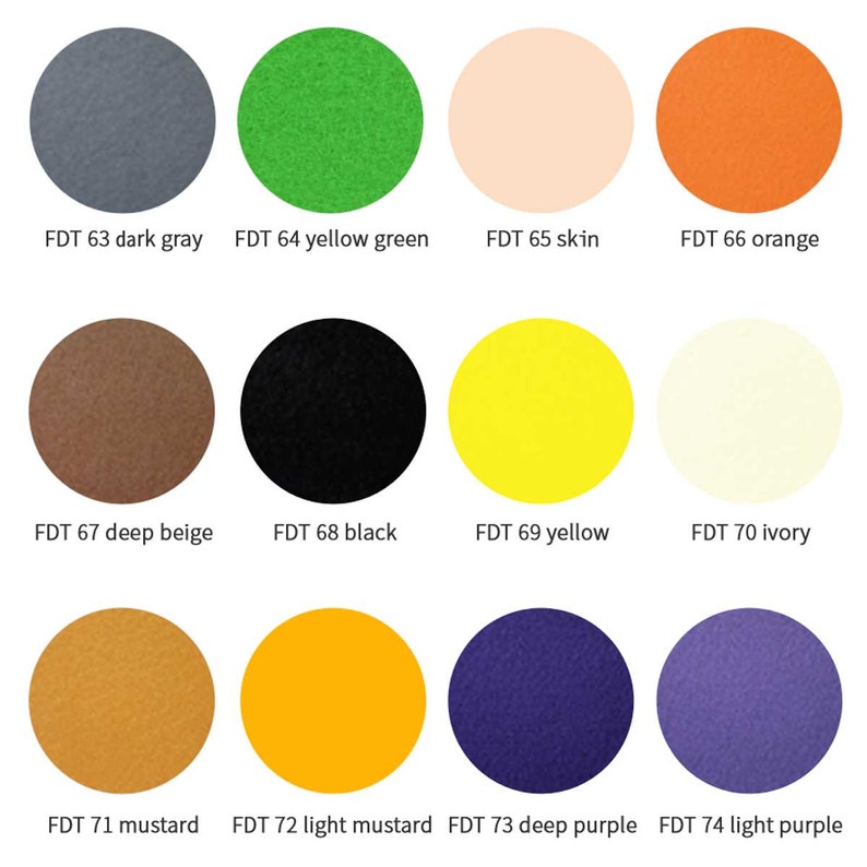 9”x12” Sticky Back Self Adhesive Felt Sheet Single Sheet High Quality ...