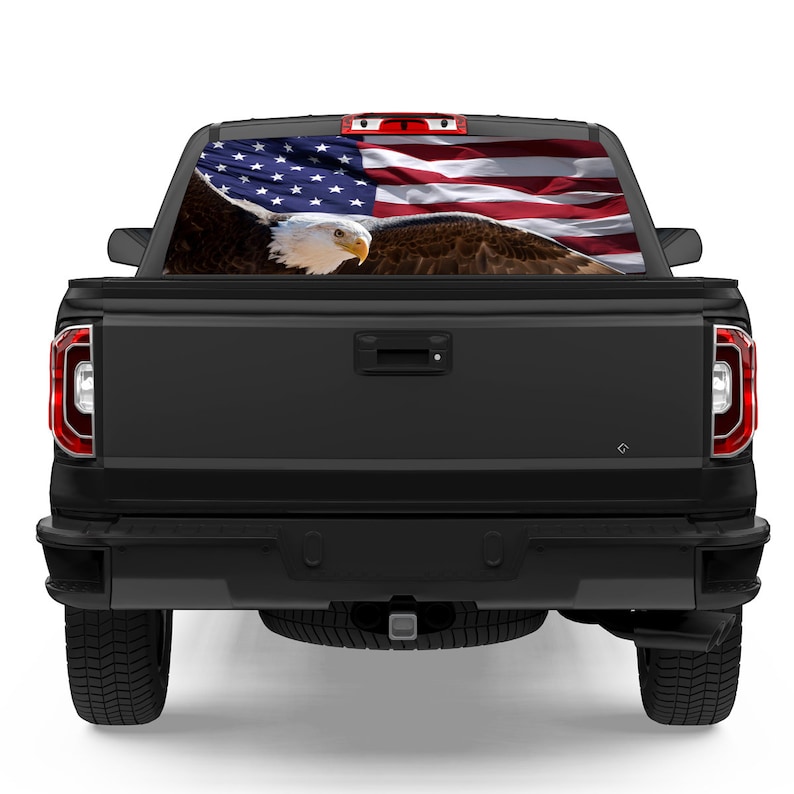 American Flag Rear Window Graphic Decals for Truck SUV Van Cars ...