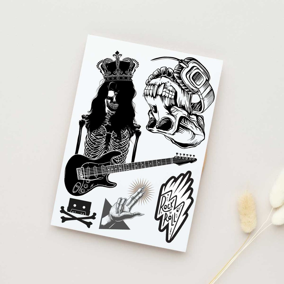 Temporary Tattoos Start a Unique Musical Journey With Music Skull ...