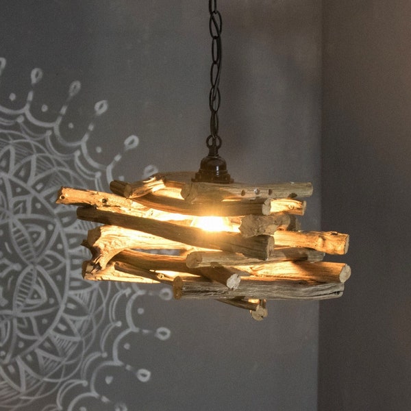Rustic Light Fixture - Etsy