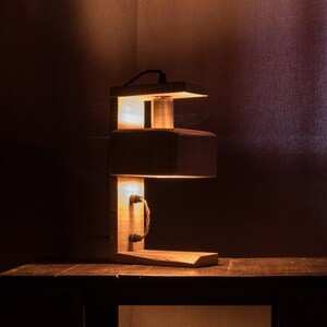 Wood Lamp Shade, Simple Wood Lighting, Wooden Lamp, Rustic Light, Table ...