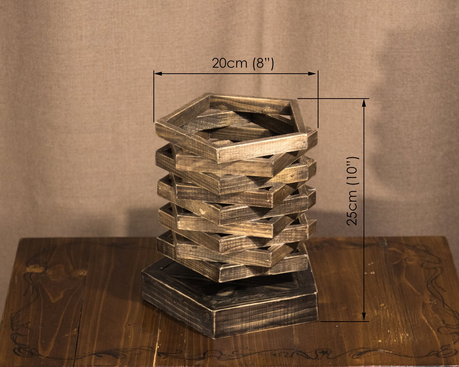 Wood Geometric Lamp Shade Wood Lamp Table Lamp Shades | Etsy