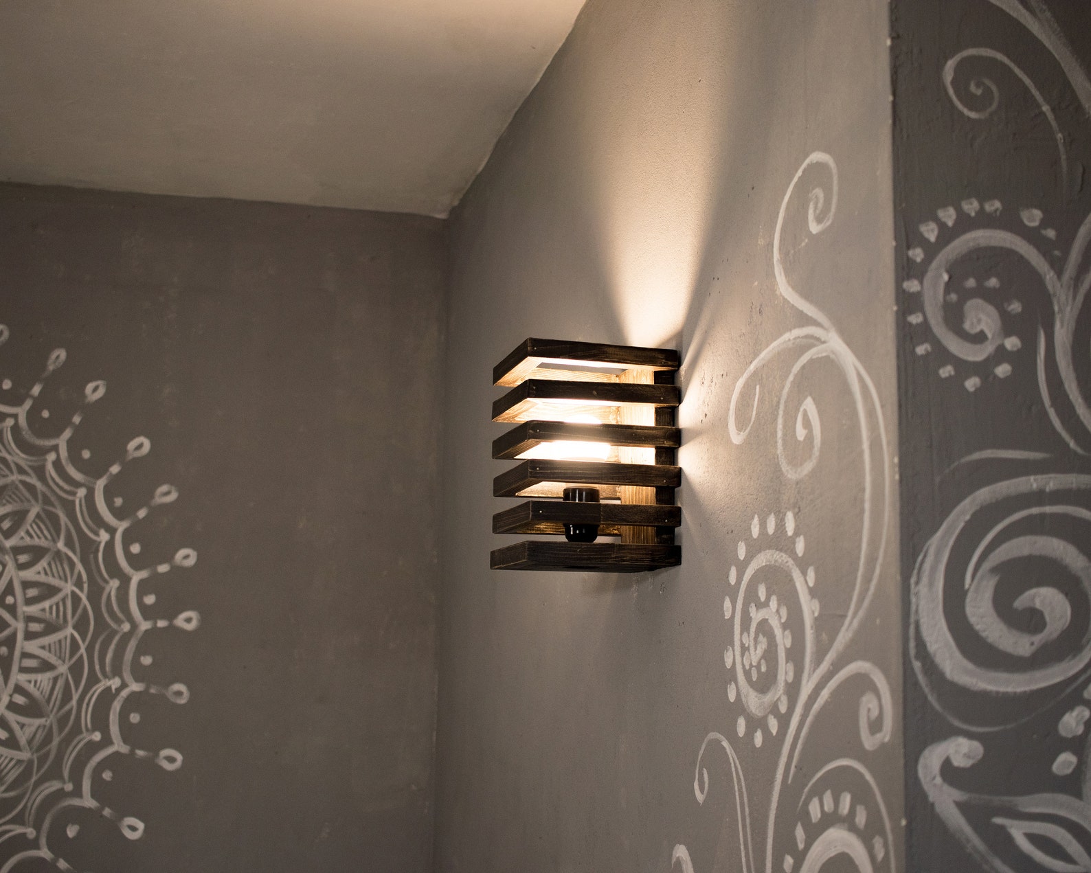 Handmade Wood Cabin Wall Lamp Wood Wall Light Wood Sconces - Etsy