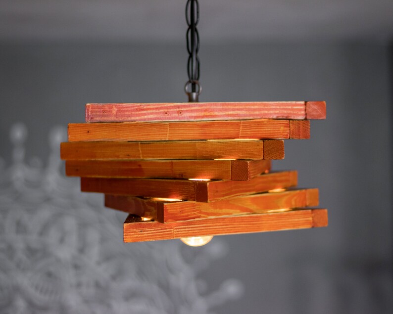 Wooden Hanging Light Wood Pendant Lamp Wooden Lighting - Etsy
