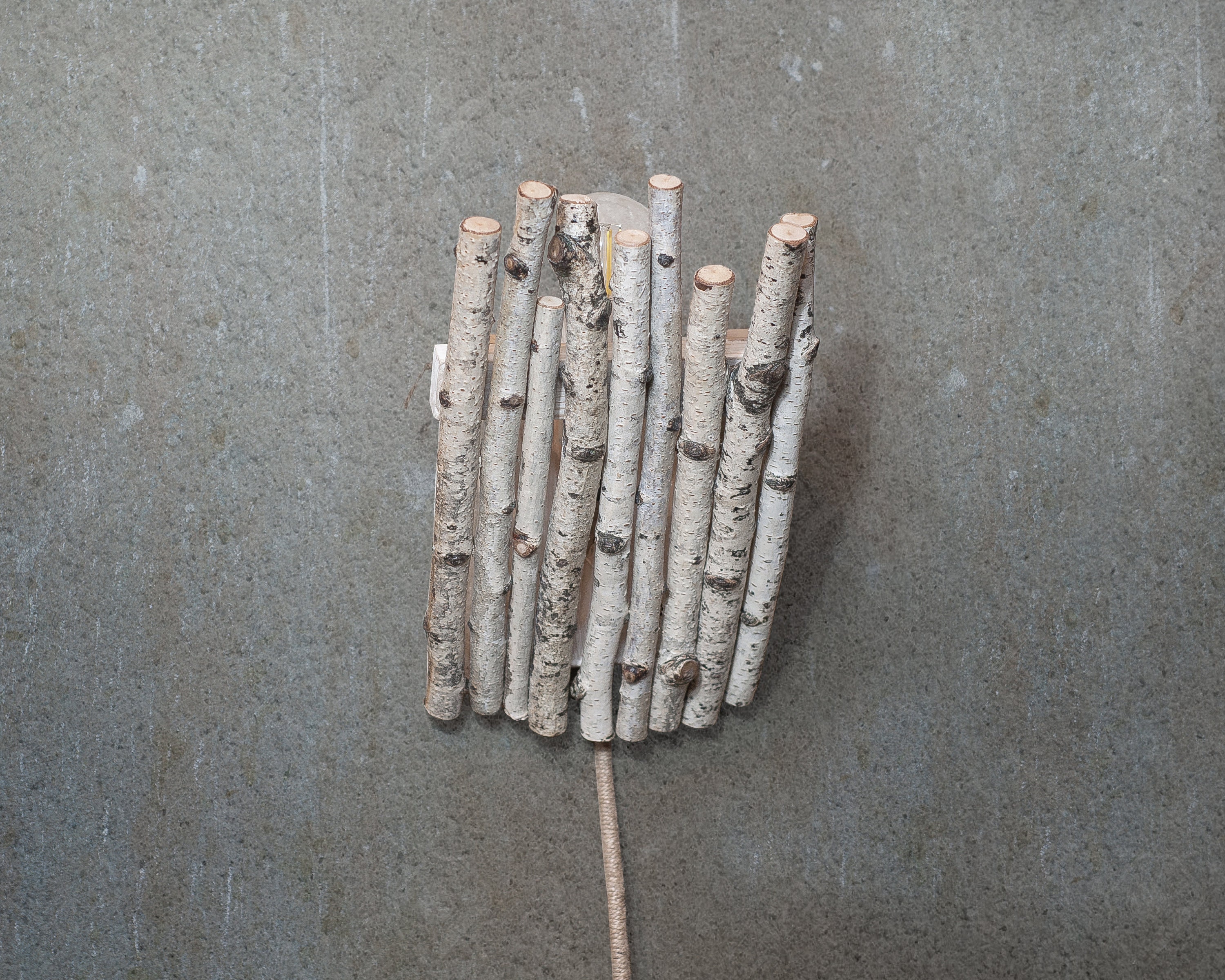 Birch branch wall light Wood sconces Wall lamp shade | Etsy