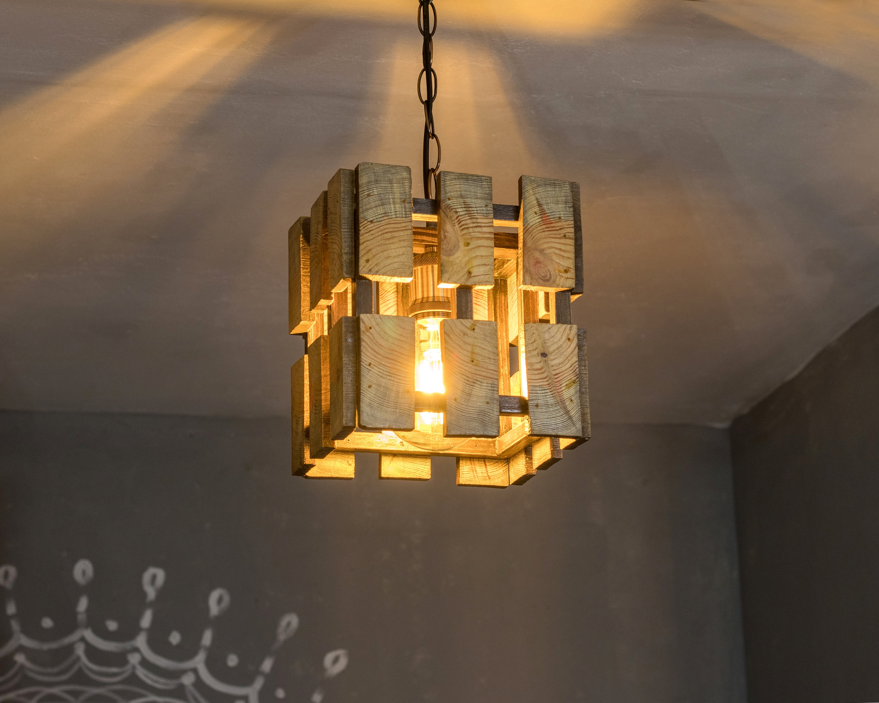 Slice Wood Pendant Light Wood Pendant Lamp Ceiling Fixture - Etsy