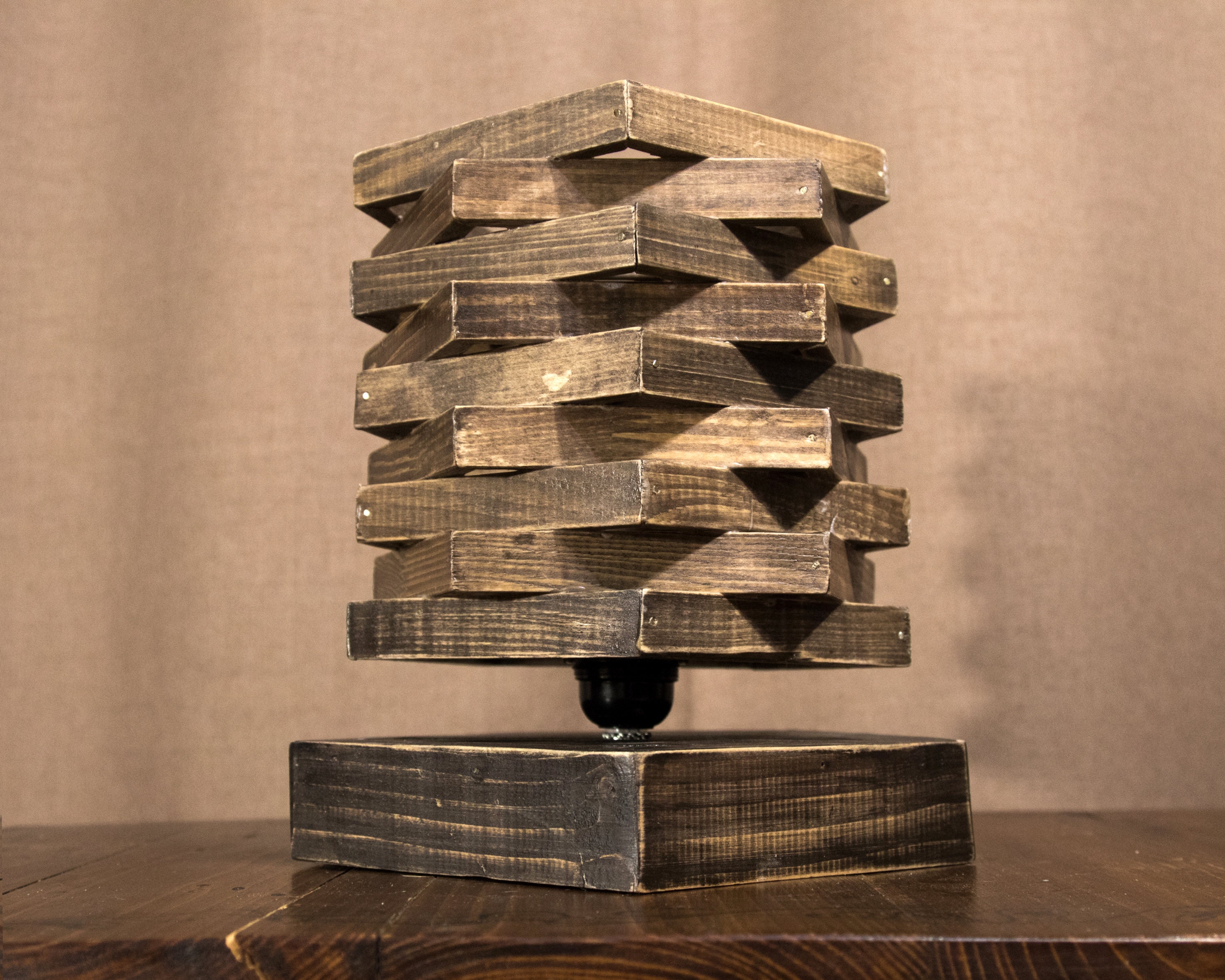 Wood Geometric Lamp Shade Wood Lamp Table Lamp Shades | Etsy