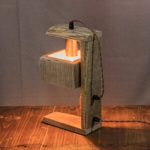 Wood Lamp Shade, Simple Wood Lighting, Wooden Lamp, Rustic Light, Table ...