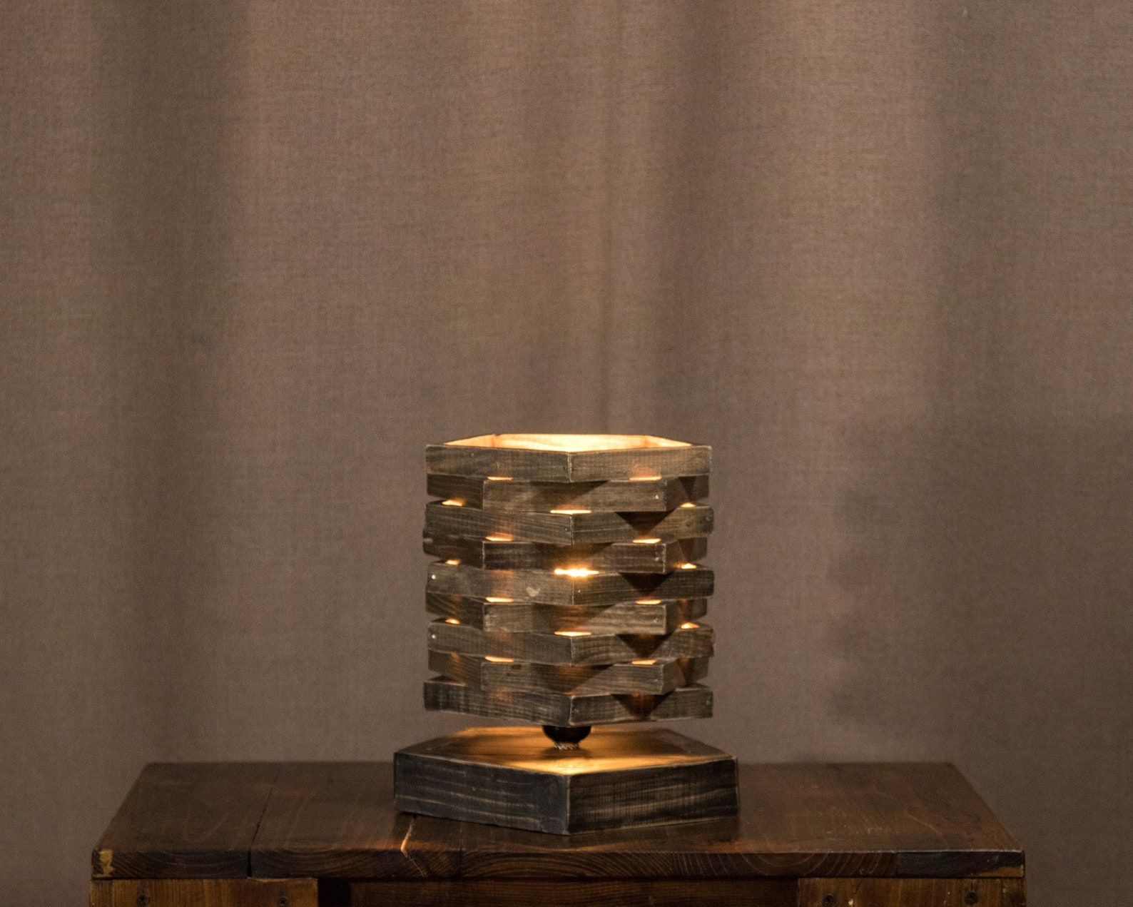 Wood Geometric Lamp Shade Wood Lamp Table Lamp Shades | Etsy